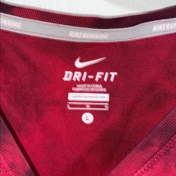 Nike | Tops | Red Tyedye Nike Runners High Dryfit Shirt L | Poshmark